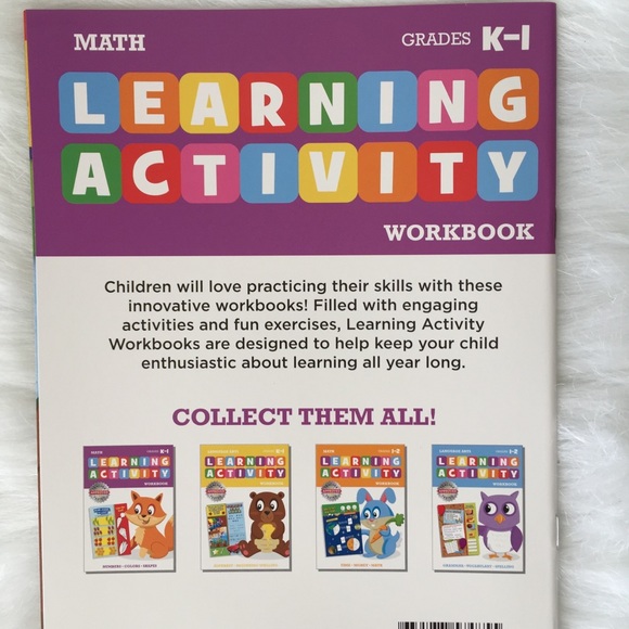 Toys | Nwt Math Learning Activity Workbook Numbers Colors Shapes Grades K1 | Poshmark